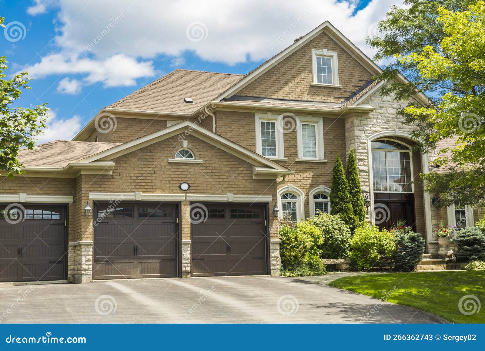 Custom Built Luxury House in the Suburbs of Toronto, Canada. Stock ...