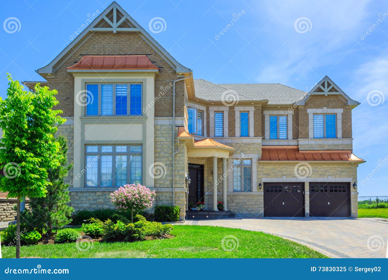 Custom Built Luxury House in the Suburbs of Toronto, Canada. Stock ...