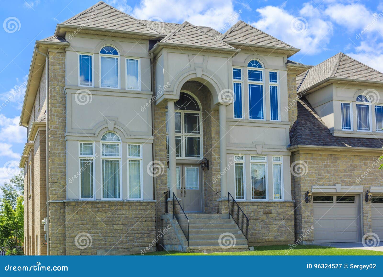 Custom Built Luxury House in the Suburbs of Toronto, Canada. Stock ...