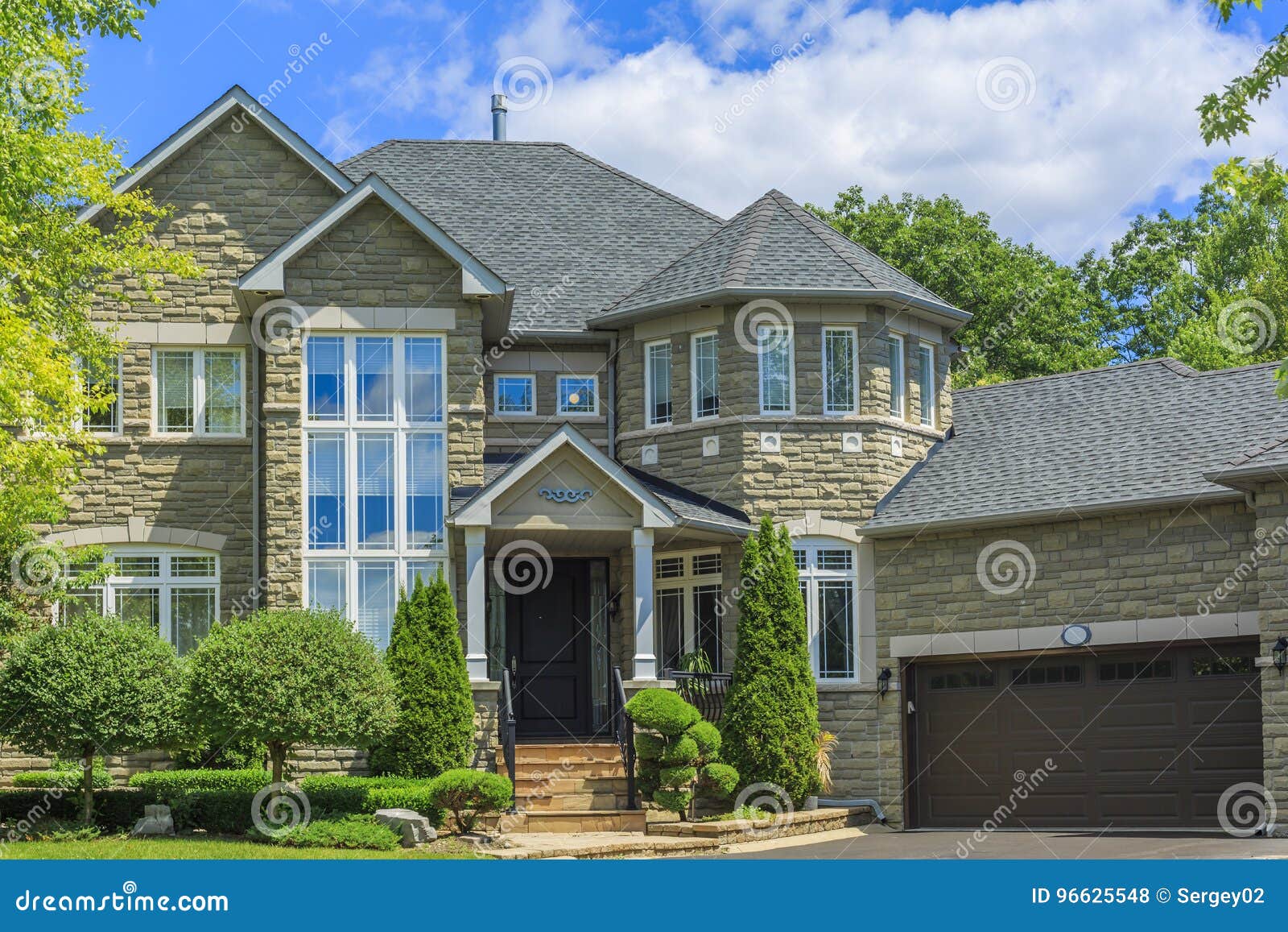 Custom Built Luxury House in the Suburbs of Toronto, Canada. Stock ...