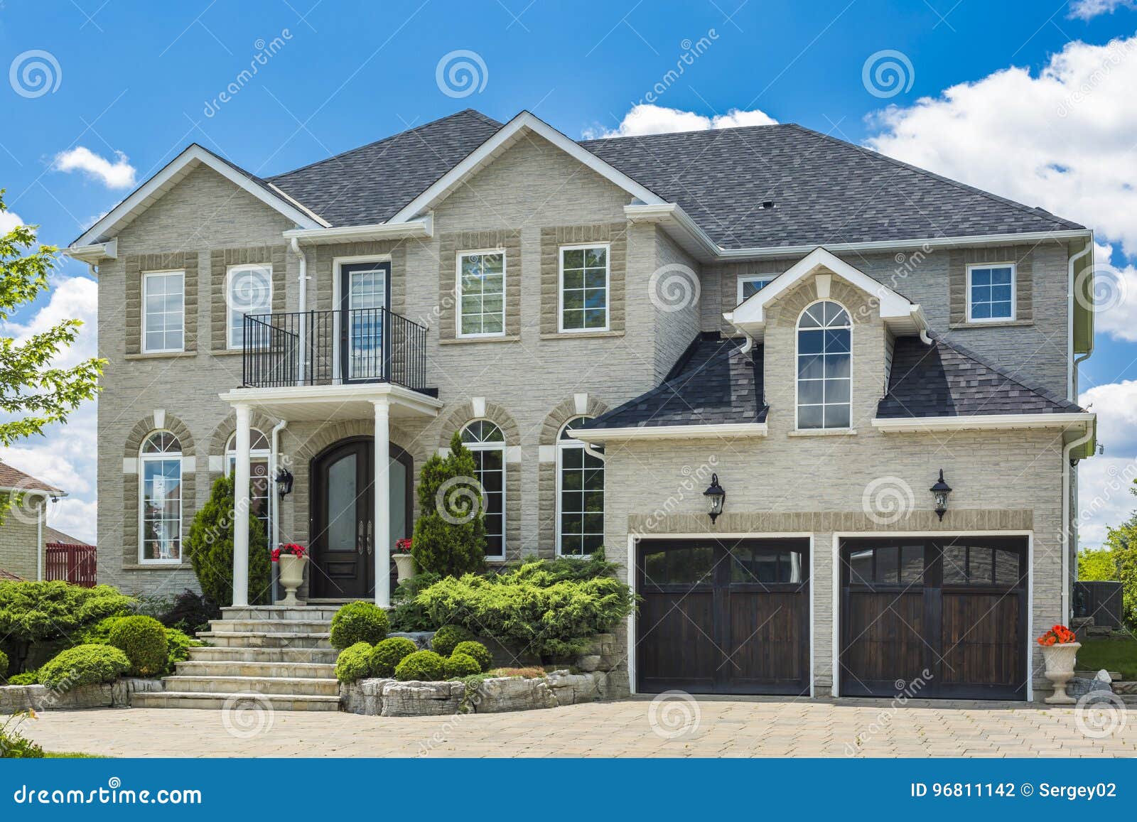 Custom Built Luxury House in the Suburbs of Toronto, Canada. Stock ...