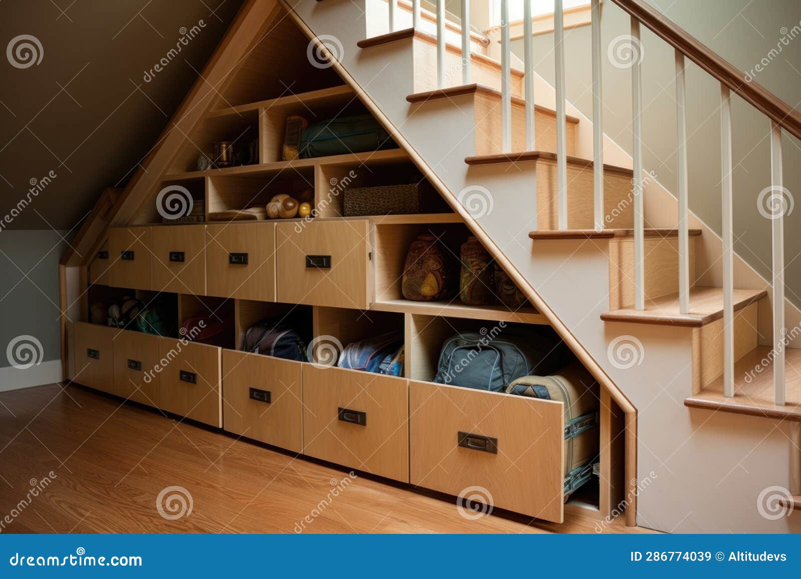Built In Stairs And Poster Stock Photography | CartoonDealer.com #75355568