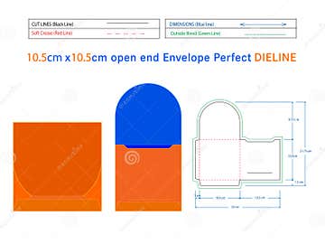 Custom Card Envelope Die Line Template Stock Illustration ...