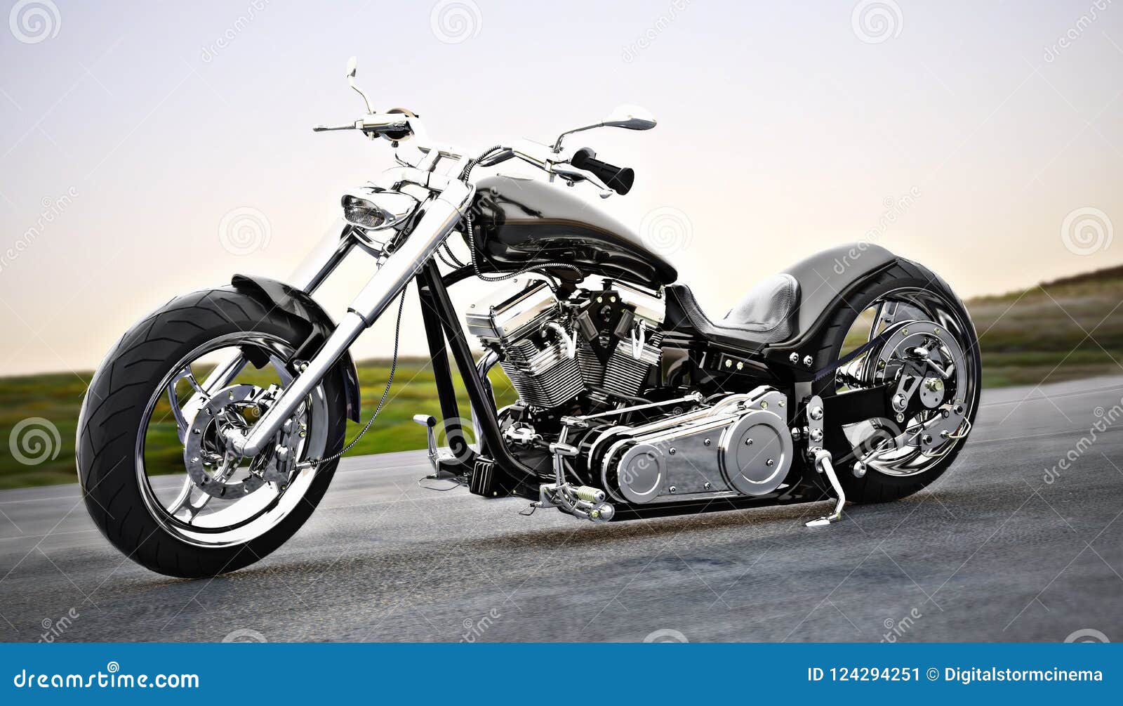 Black Custom Chopper