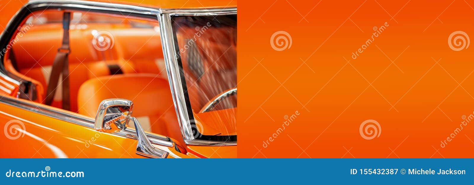 Custom Classic Vintage Car Banner with Copy Space Stock Image - Image ...
