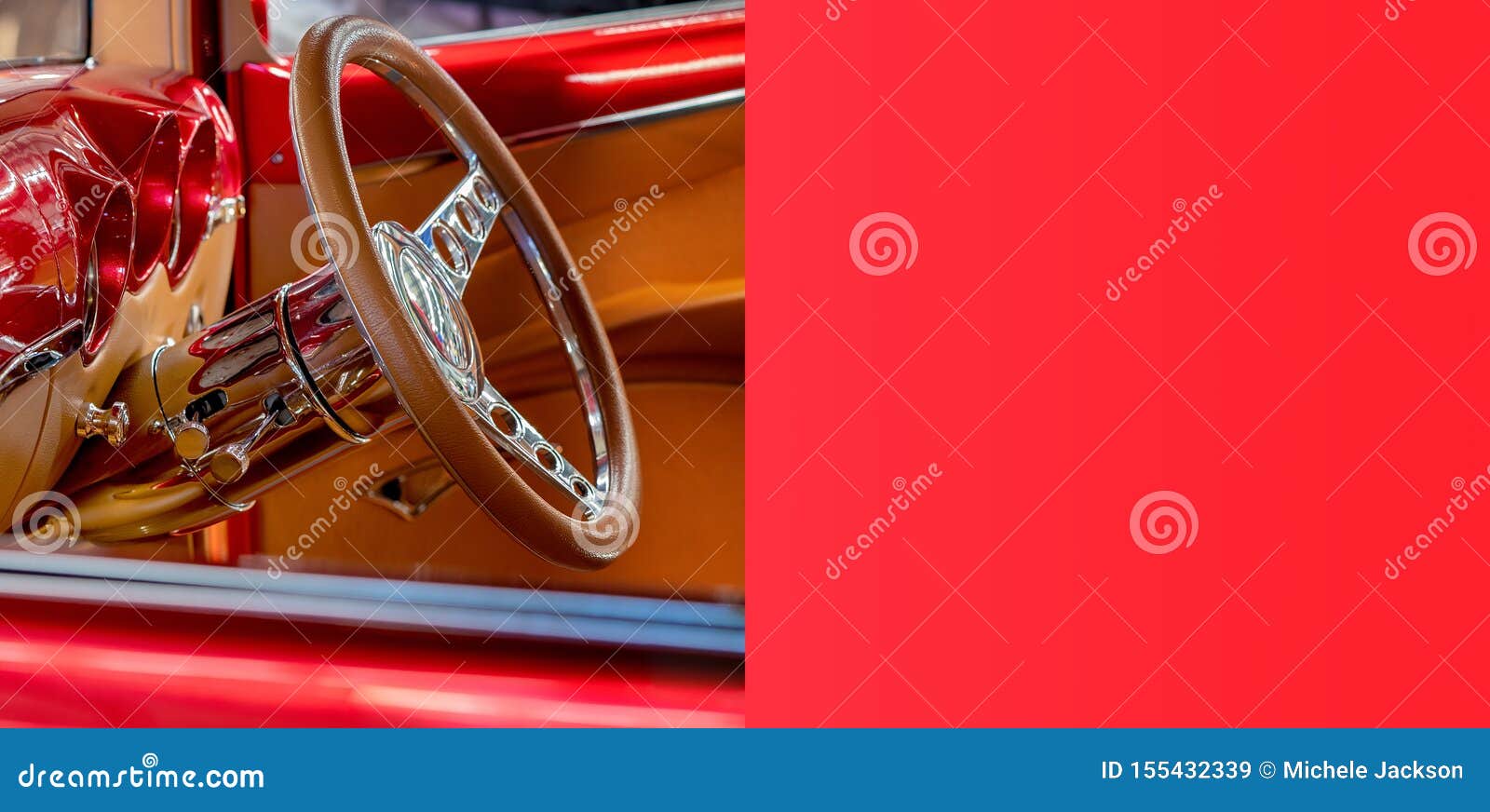 Custom Classic Vintage Car Banner with Copy Space Stock Image - Image ...