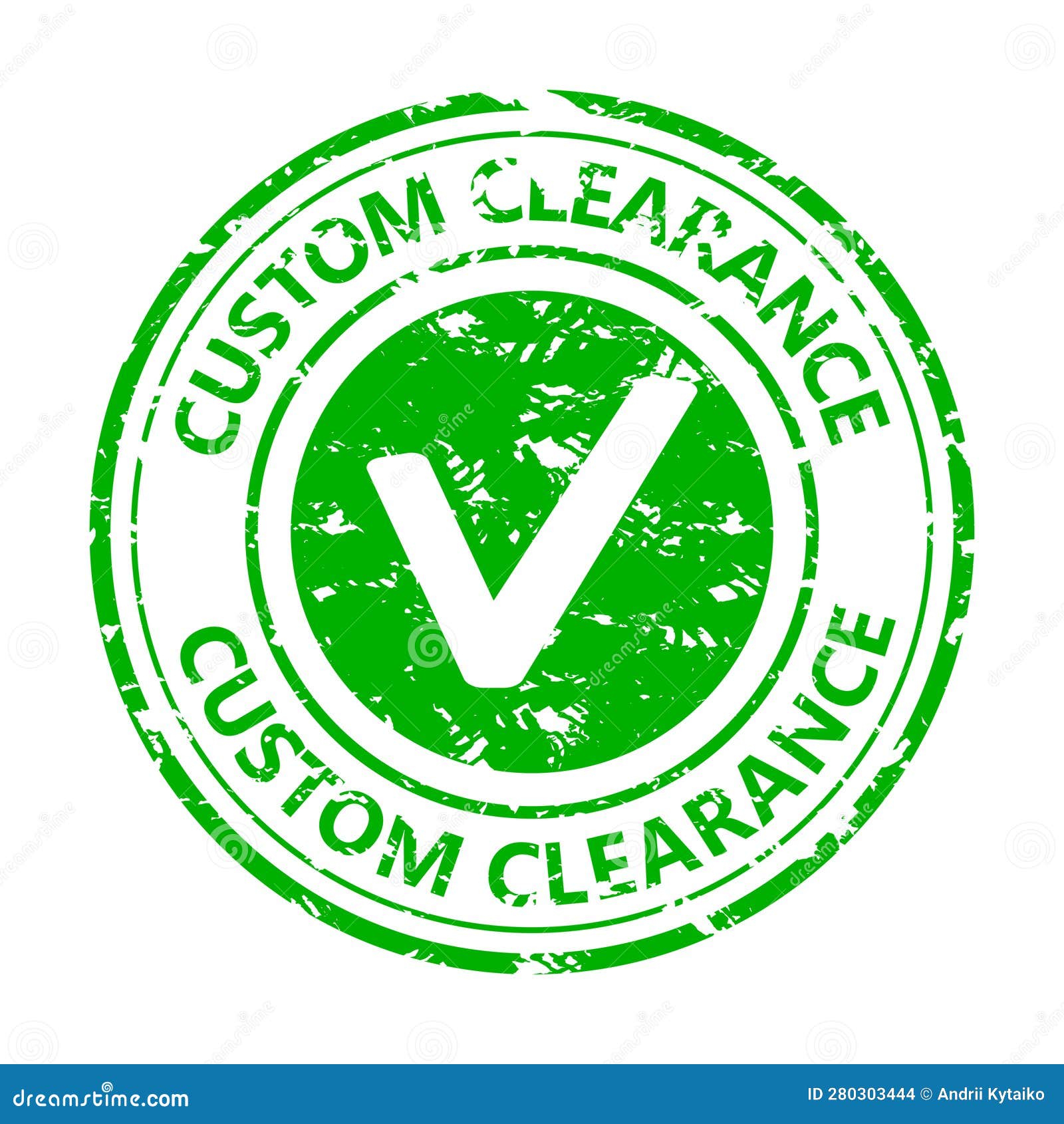 Custom Clearance Rubber Stamp, Mark Parcel or Wrapper Stock Vector ...