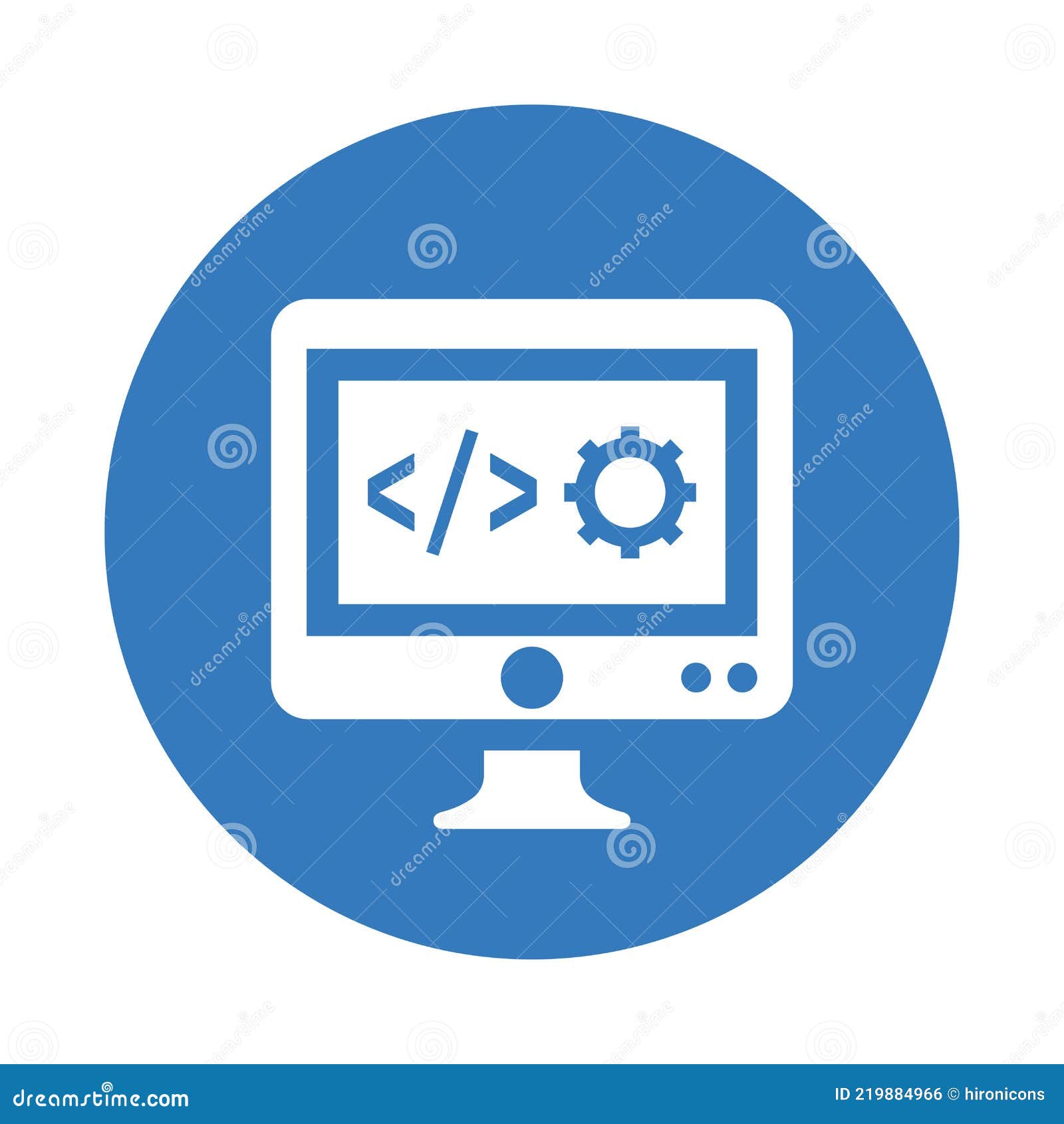 Custom Coding, Developer, Programming Icon. Rounded Blue Vector Stock ... Custom Coding, Developer, Programming Icon. Rounded Blue Vector Stock ...