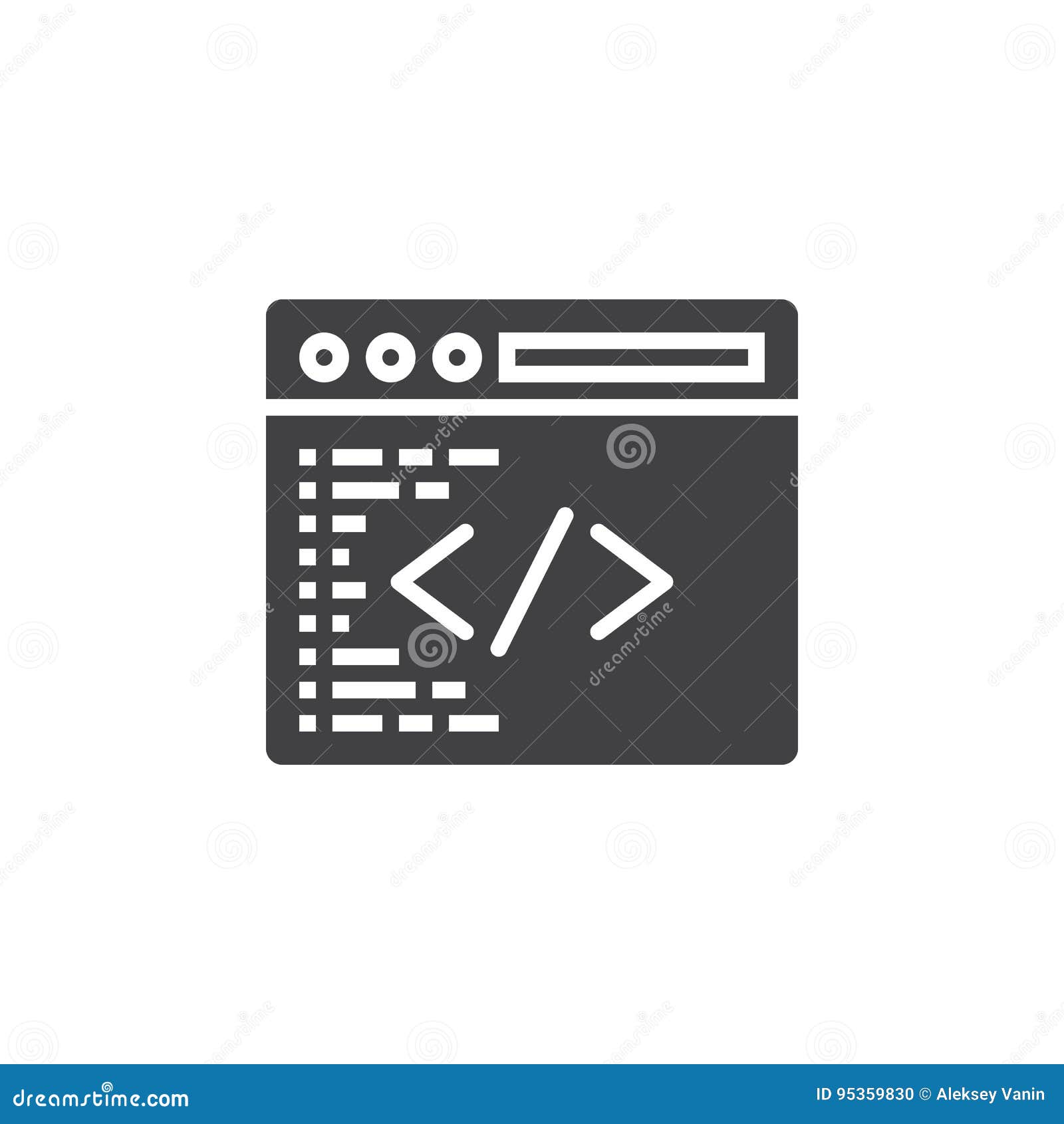 Custom Coding Symbol Programming Icon Vector Filled Flat Sign Solid Pictogram Isolated On