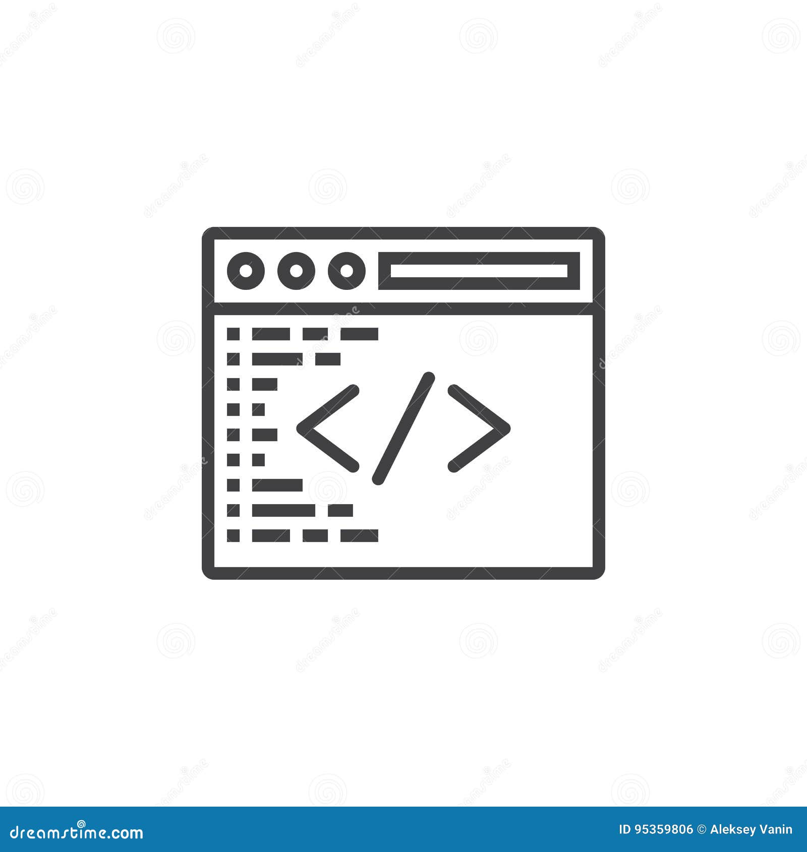 Programming Line Icons Linear Set Quality Vector Line Set Such As