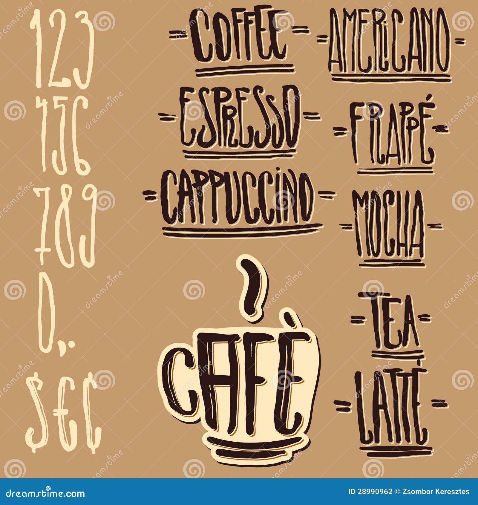 Custom Coffee Tags and Design Elements Stock Illustration ...