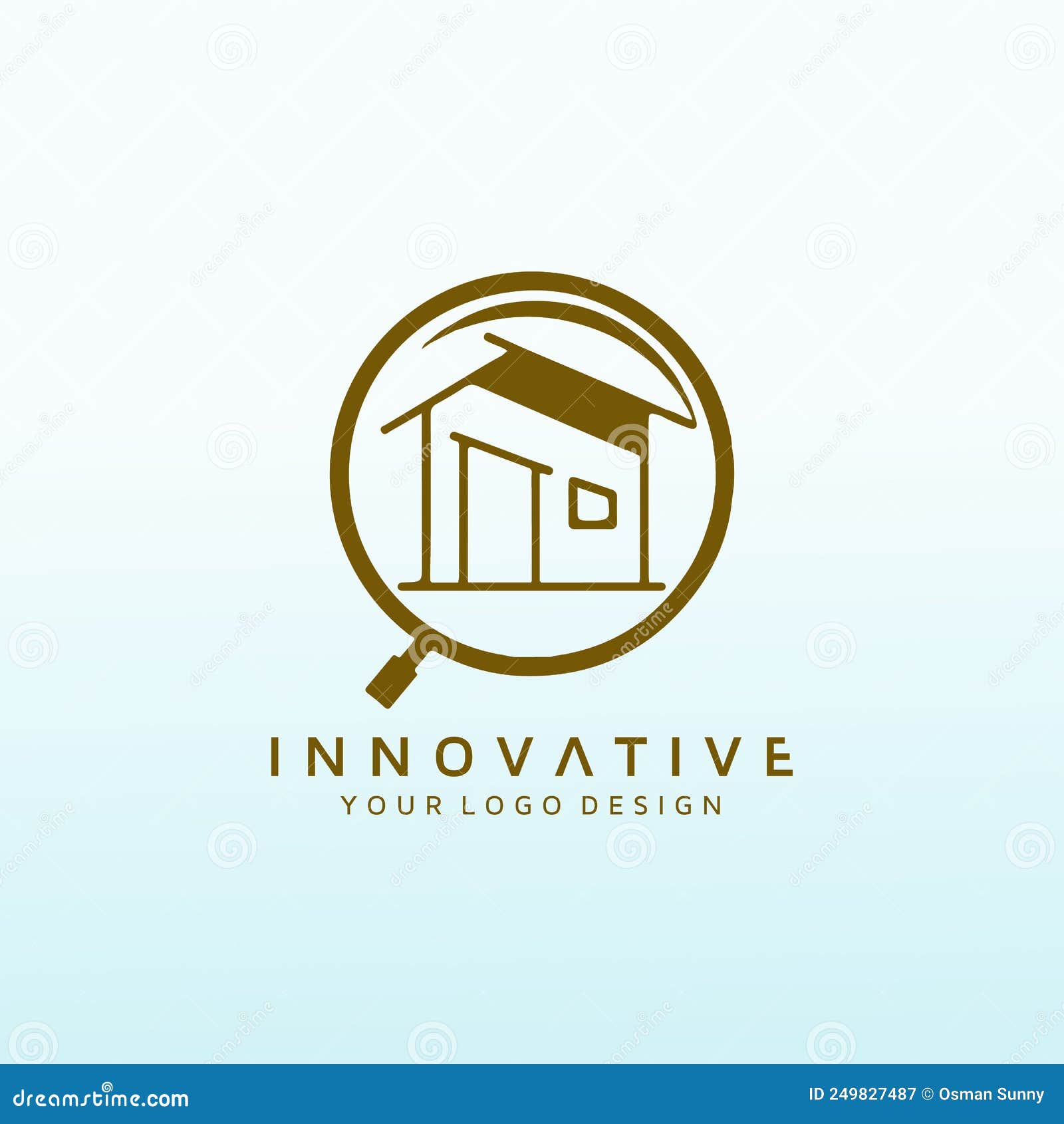 Custom Creative Home Inspection Logo Stock Vector - Illustration of ...
