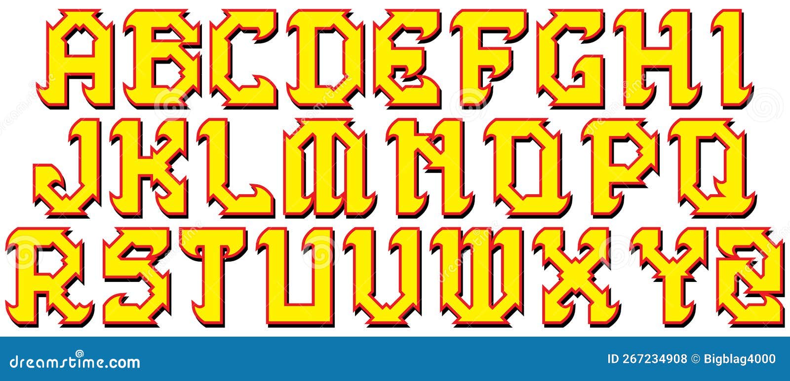 Custom Decorative Alphabet.Vector Art Font. Stock Illustration ...