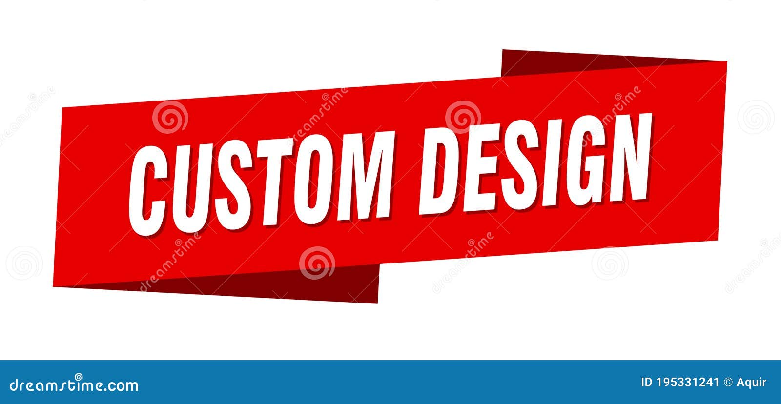 Custom Design Banner Template. Ribbon Label Sign. Sticker Stock Vector ...