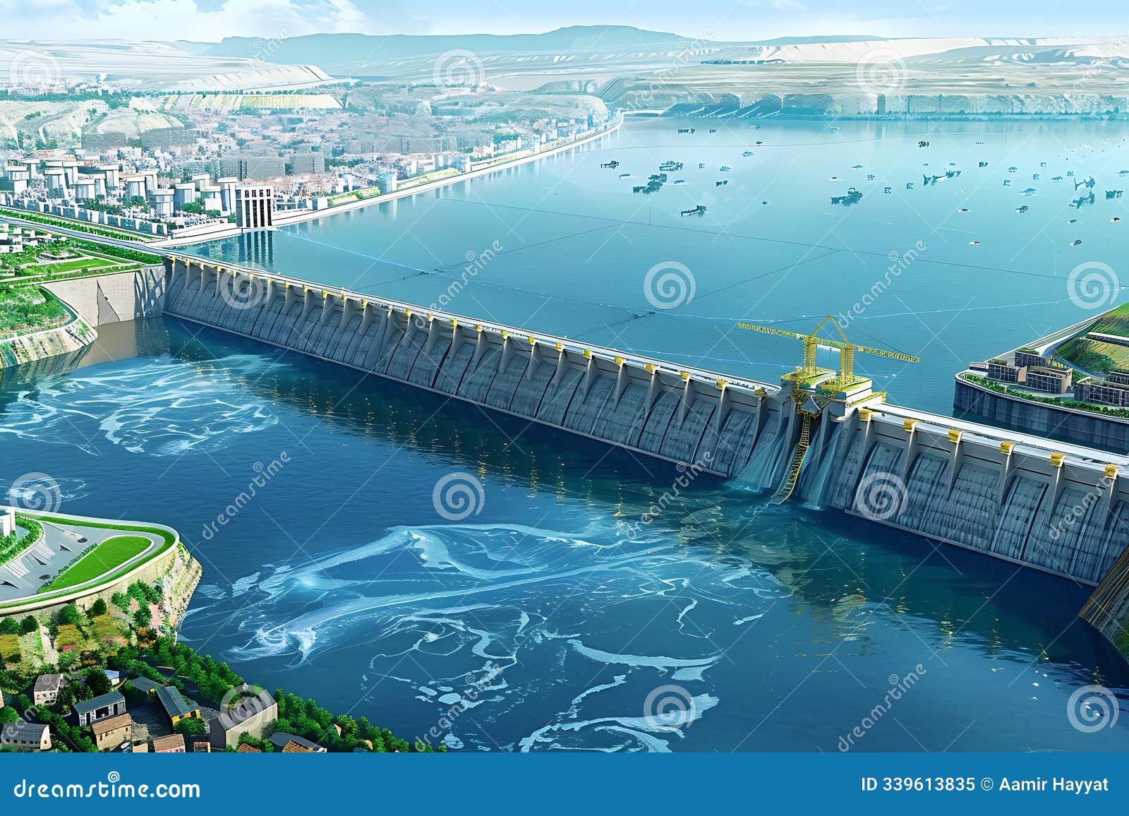 Fully Functional Dam Featuring Advanced Engineering and Modern ...