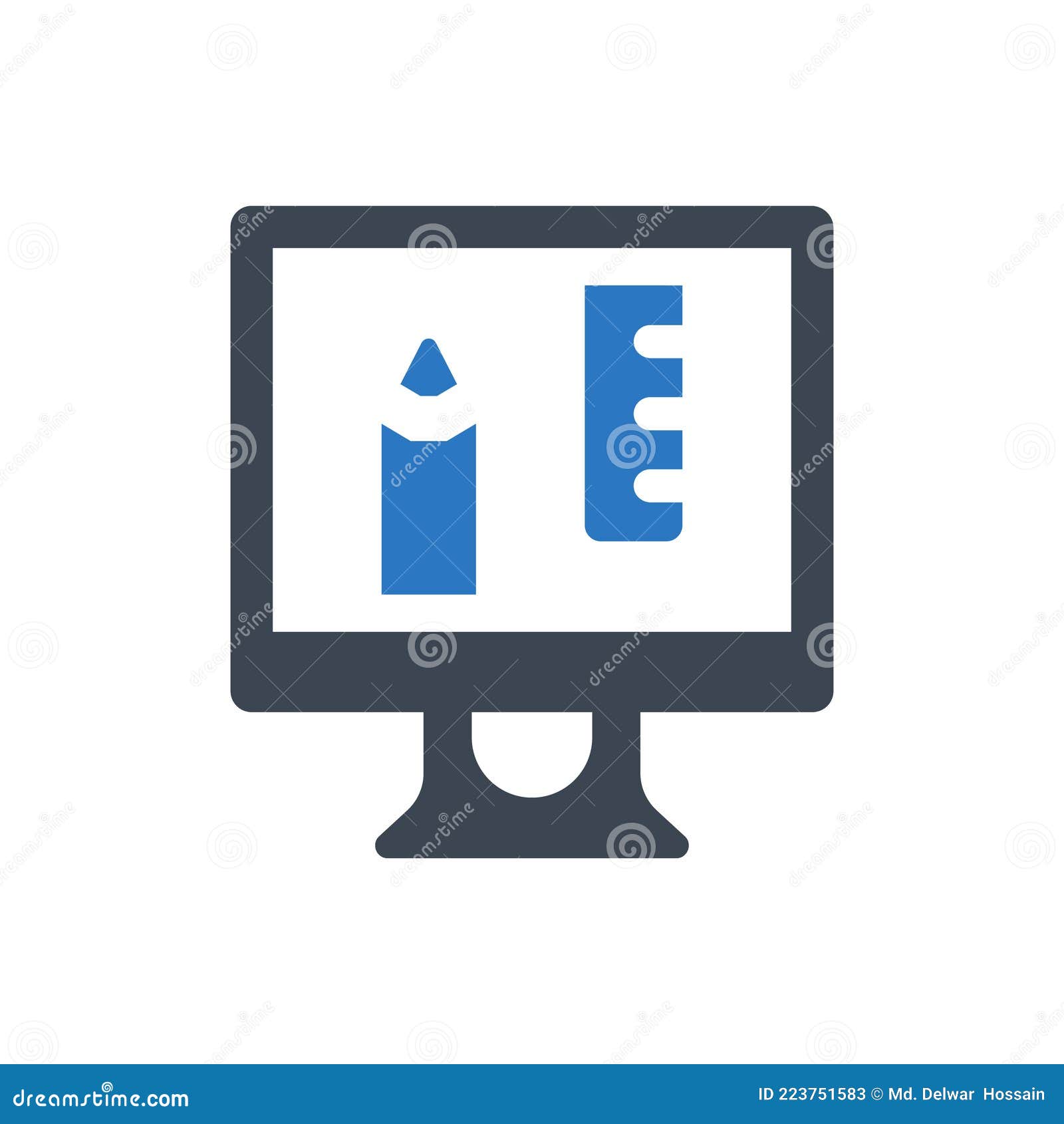 Custom design icon stock vector. Illustration of icon - 223751583