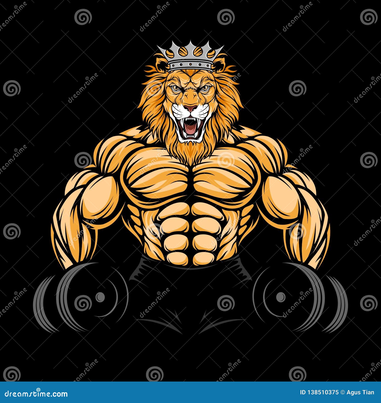 Angry Lion Strong Cartoon Vector | CartoonDealer.com #89969643