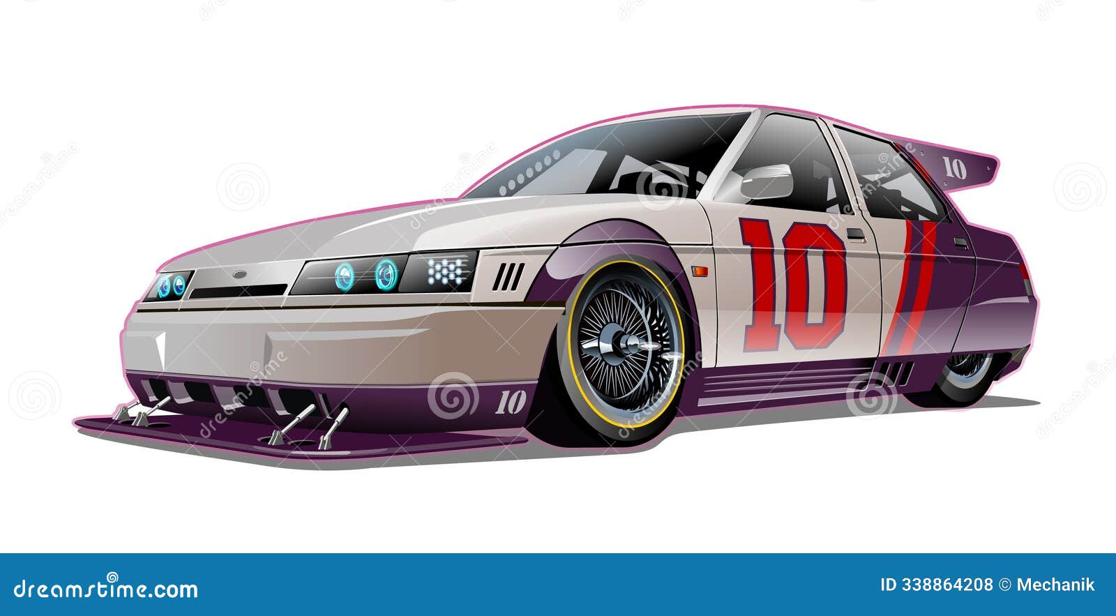 Custom Fiction Race Car Concept Stock Vector - Illustration of isolated ...