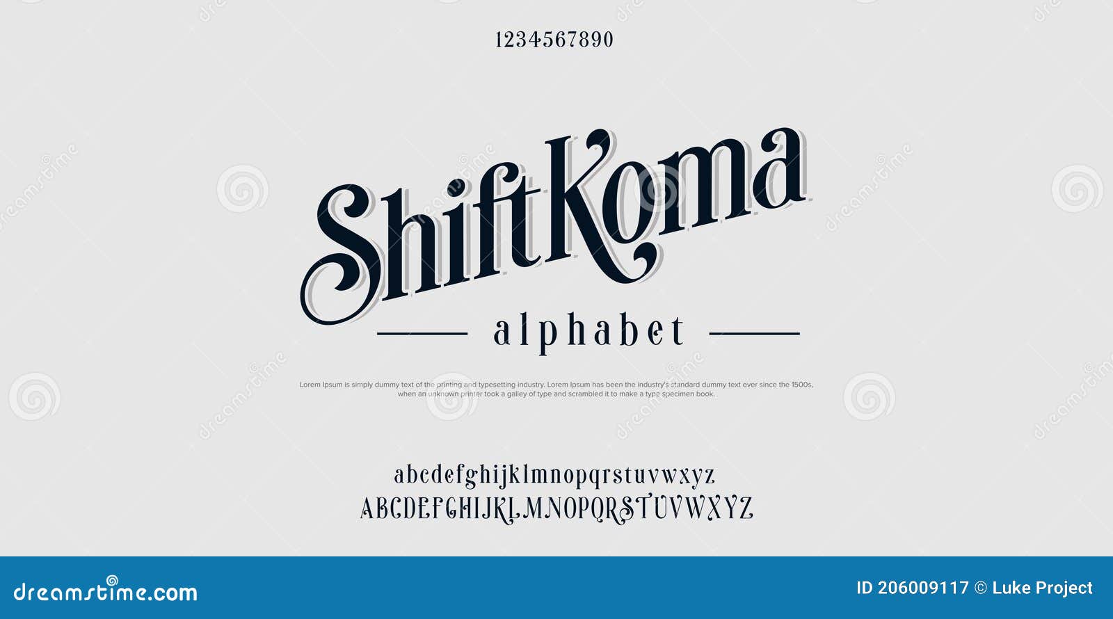 Typeface Font Custom Serif Script Typefont Stock Vector - Illustration ...