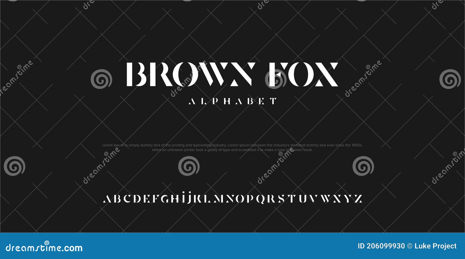Custom Font Aplhabet ABC Word, Name is BROWN FOX Stock Vector ...