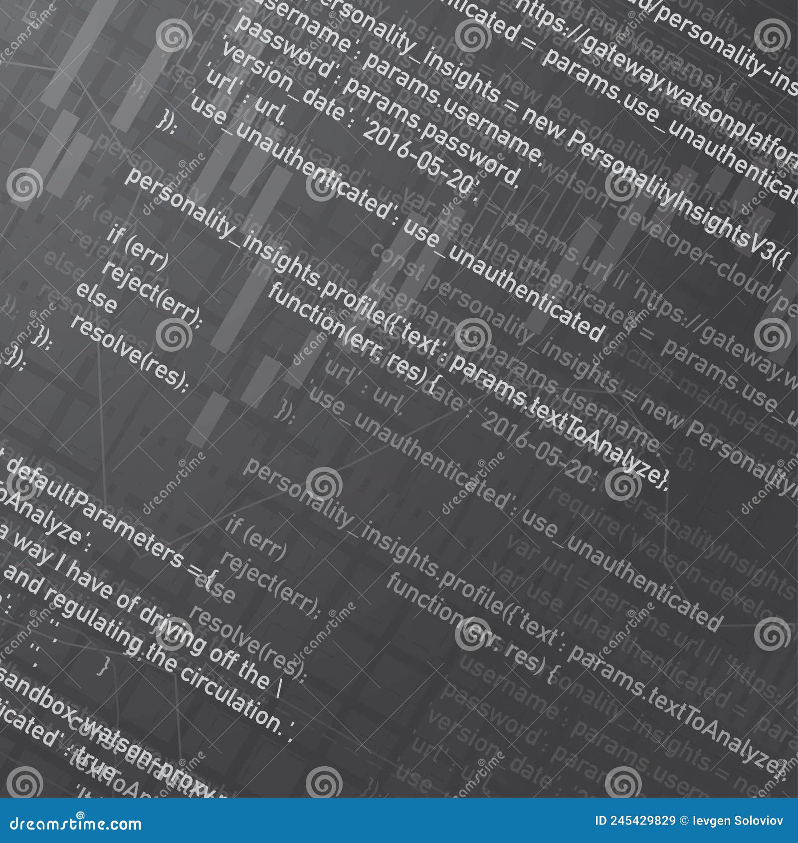 Custom Grey Program Code Background Stock Vector - Illustration of binary, application: 245429829