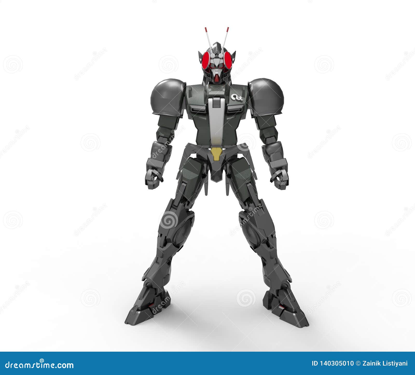 3d Rendering Of A Mech Standing On A Isolated Background Stock Photo ...