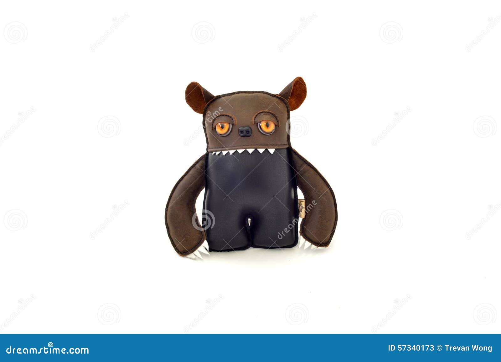 Custom Handcrafted Stuffed Leather Toy - Ogre - Front Stock Image ...