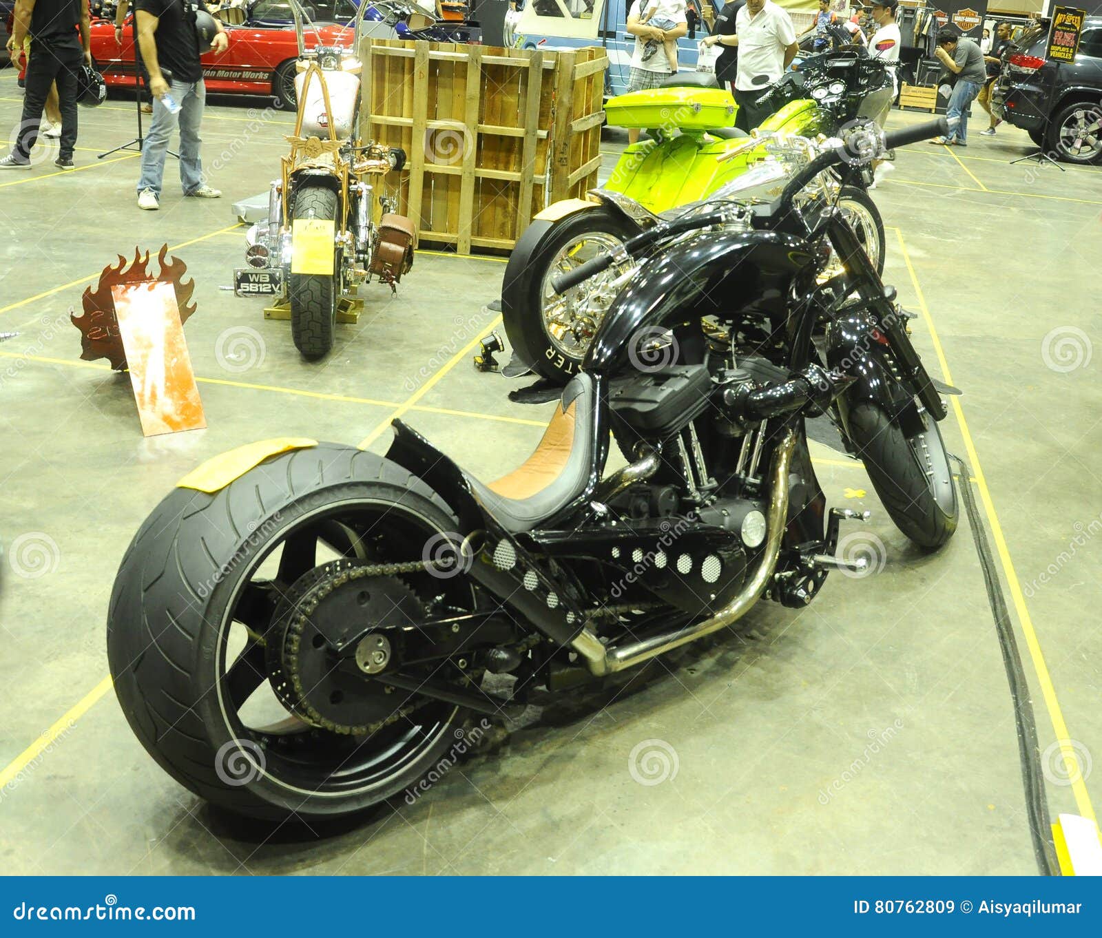 Custom Harley Davidson Motorcycle and Engine Editorial Stock Image ...