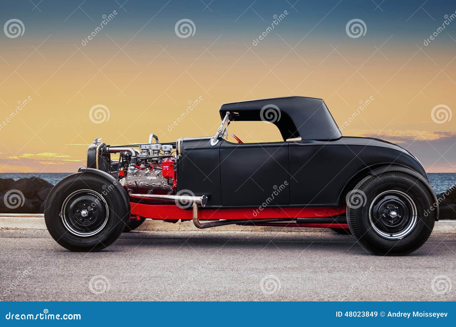 Custom Hot Rod stock image. Image of wheels, american - 48023849
