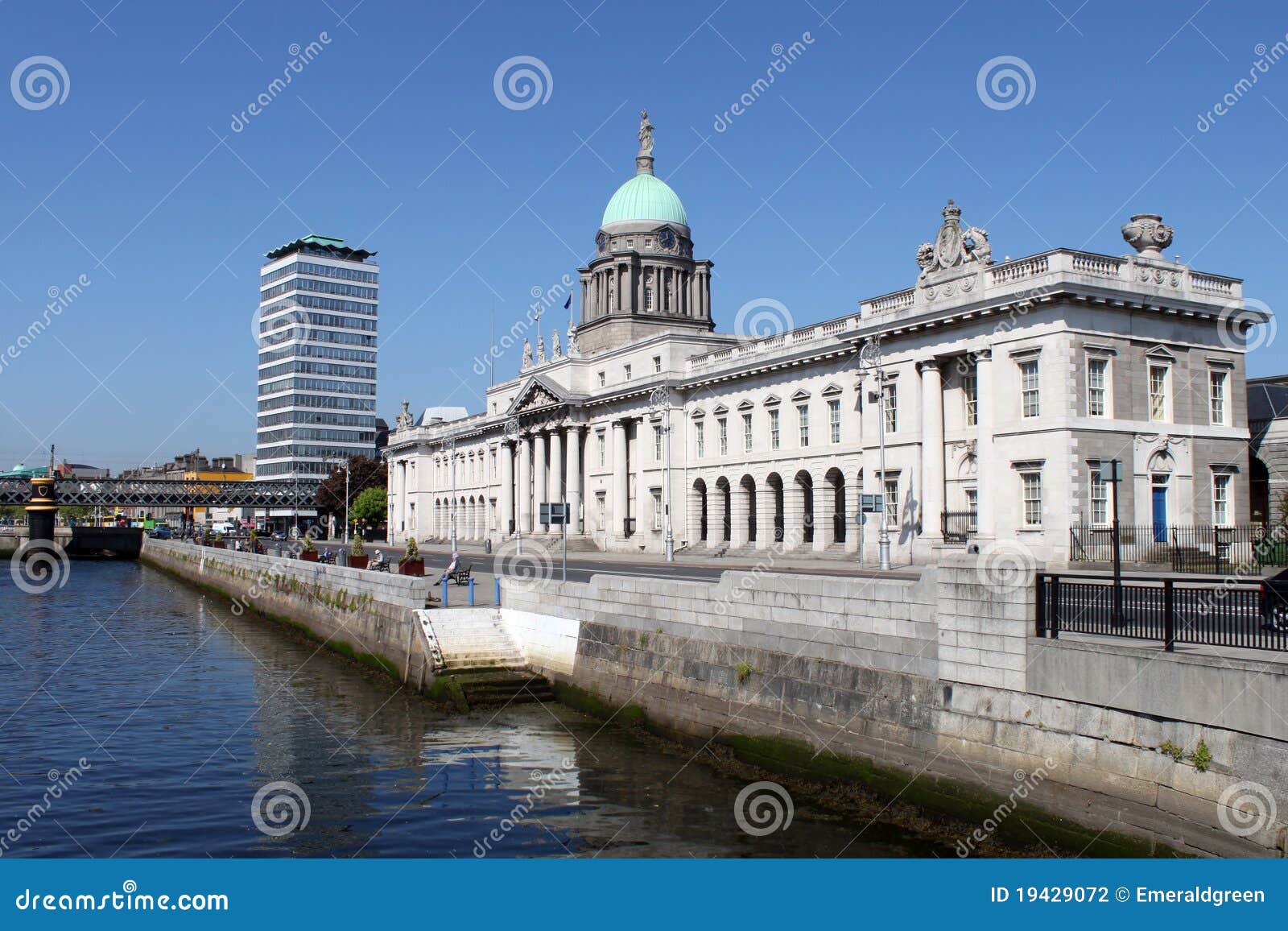 Custom House Quay Dublin stock photo. Image of custom - 19429072