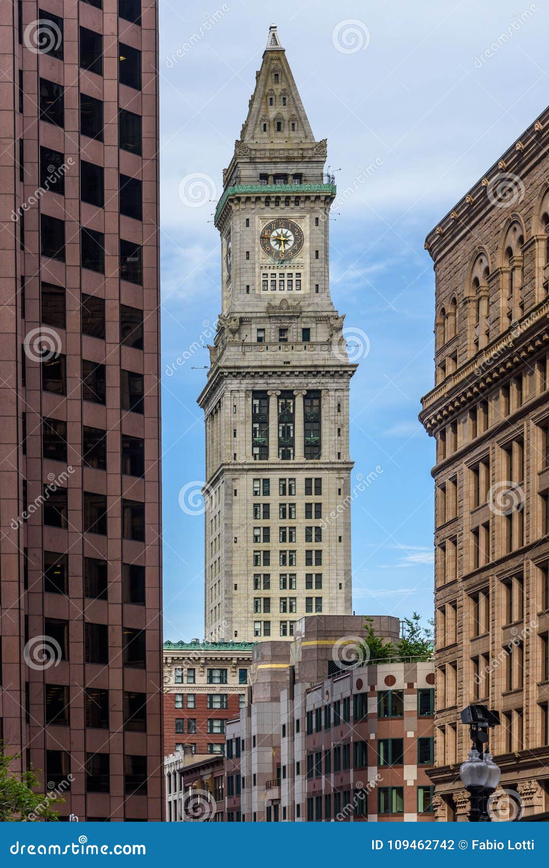 Custom House Tower in Boston Stock Photo - Image of artistic, monument ...