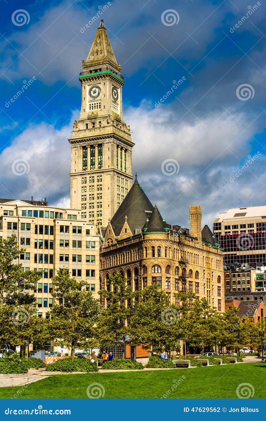 The Custom House Tower, in Boston, Massachusetts. Stock Photo - Image ...