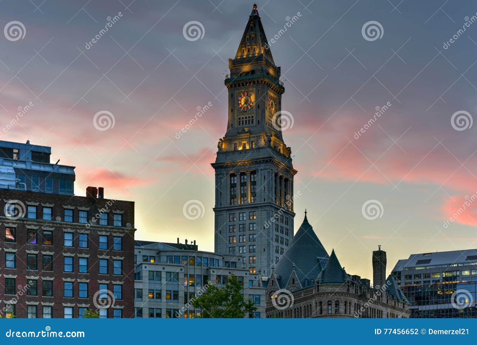 The Custom House Tower - Boston, Massachusetts Stock Photo - Image of ...
