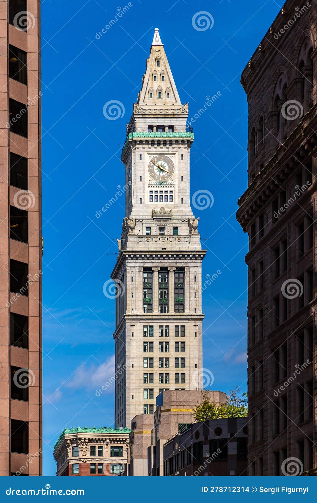 Custom House Tower in Boston Stock Photo - Image of custom ...
