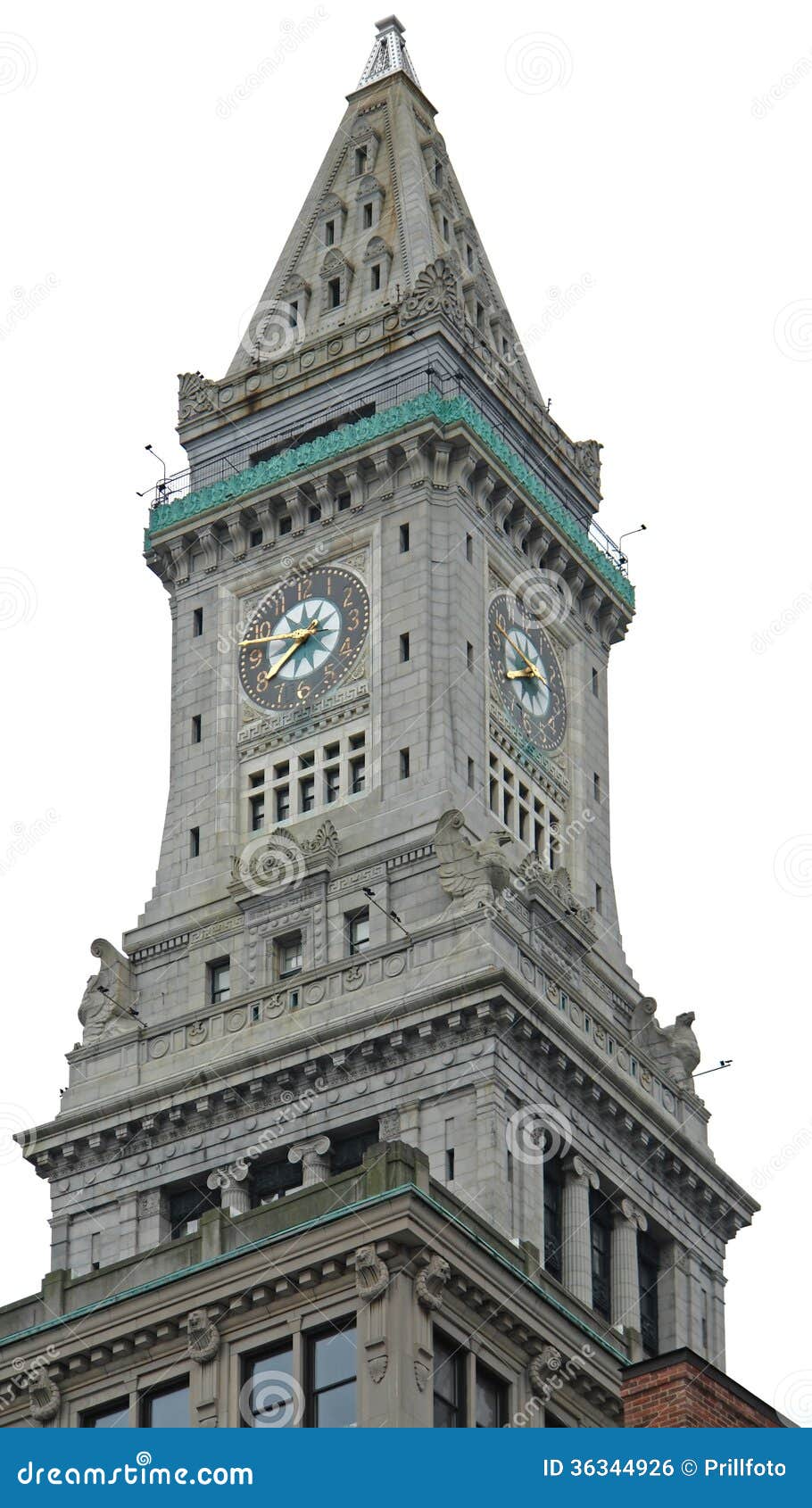 Custom House tower stock photo. Image of isolated, america - 36344926