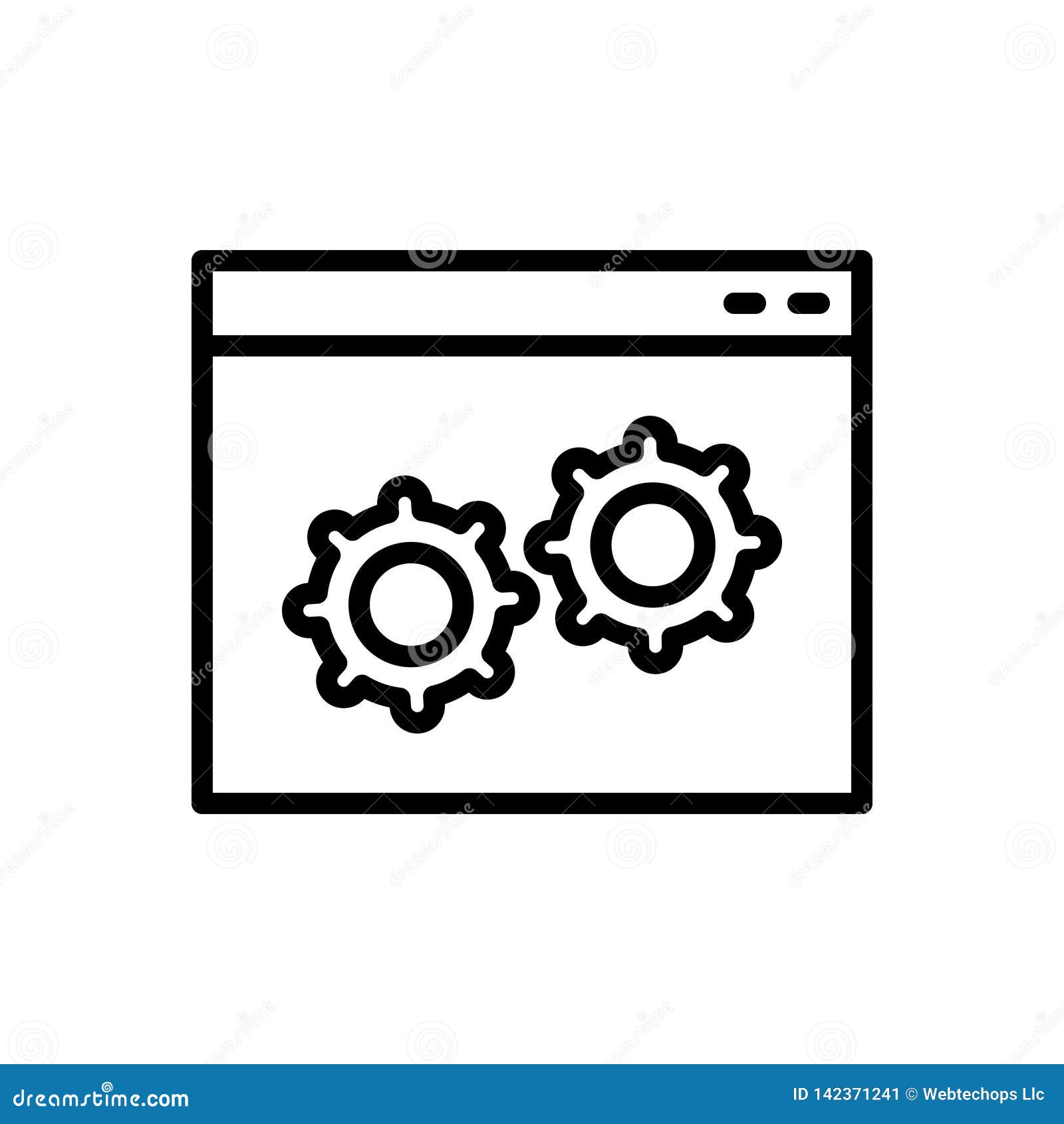 Black Line Icon for Custom, Software and Program Stock Vector ...