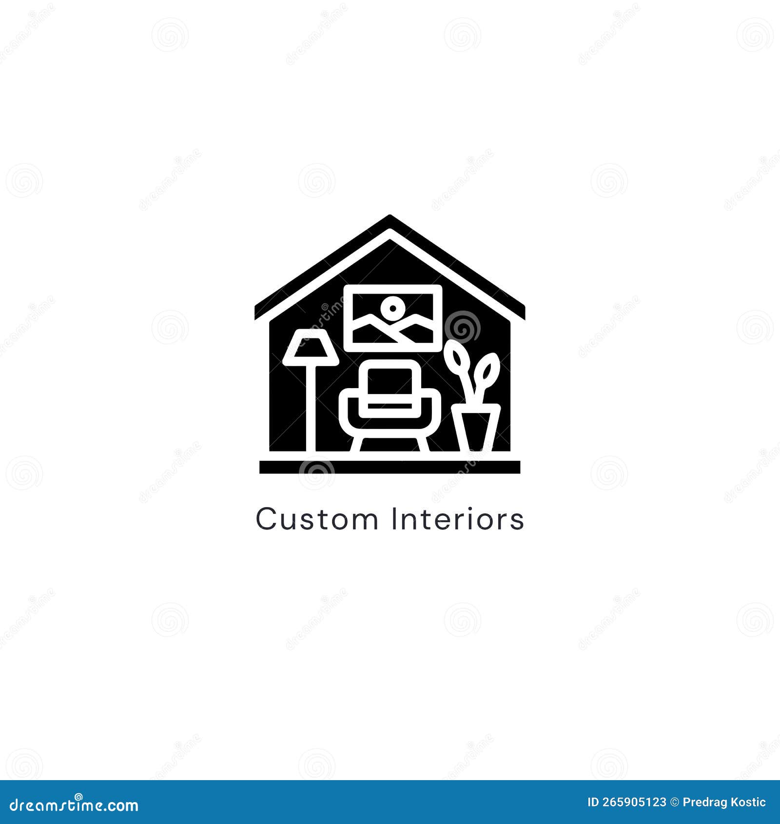 Custom interiors logo stock illustration. Illustration of graphic ...