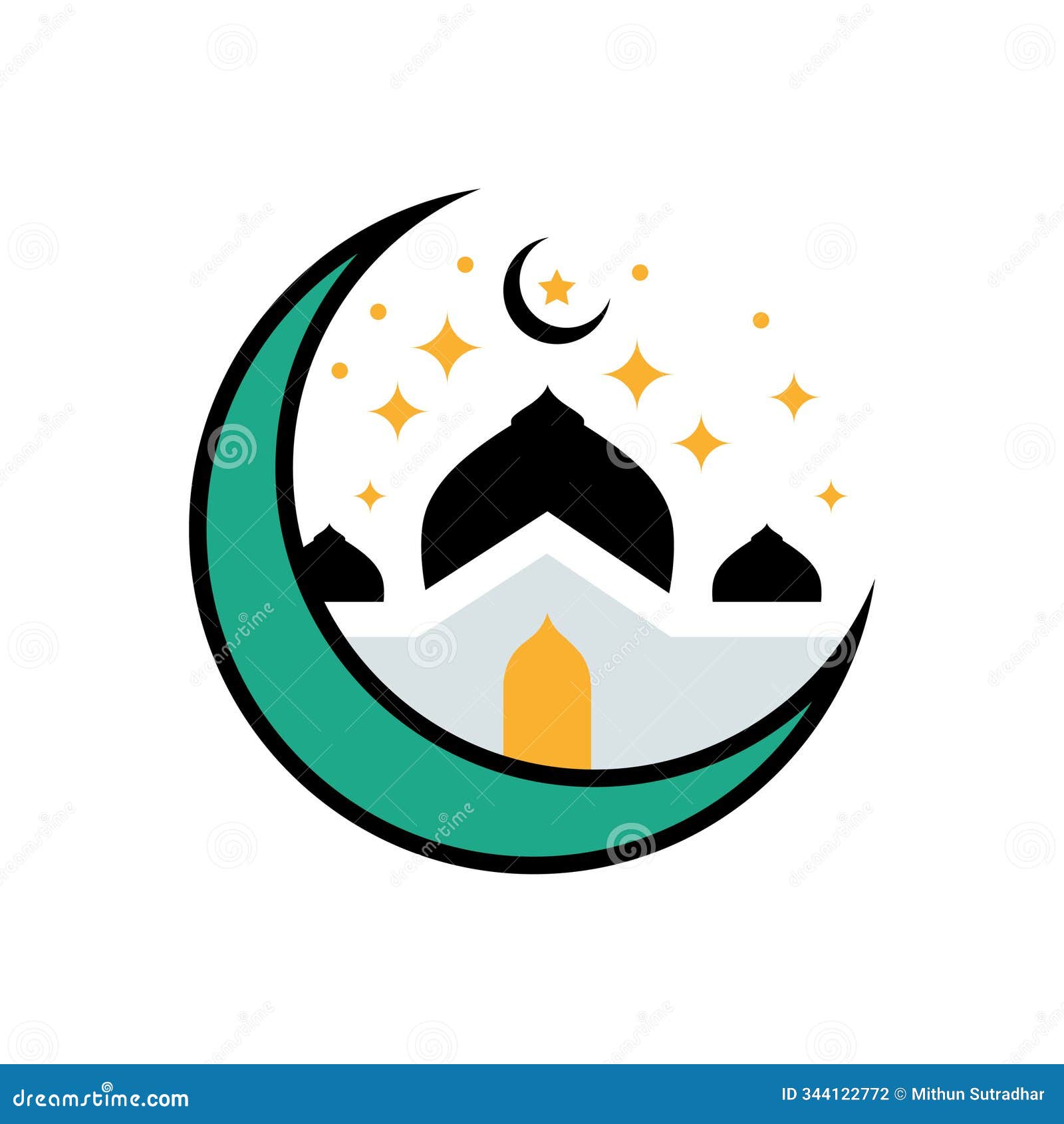 Custom Islamic Mosque Style Logo Design Stock Vector - Illustration of ...