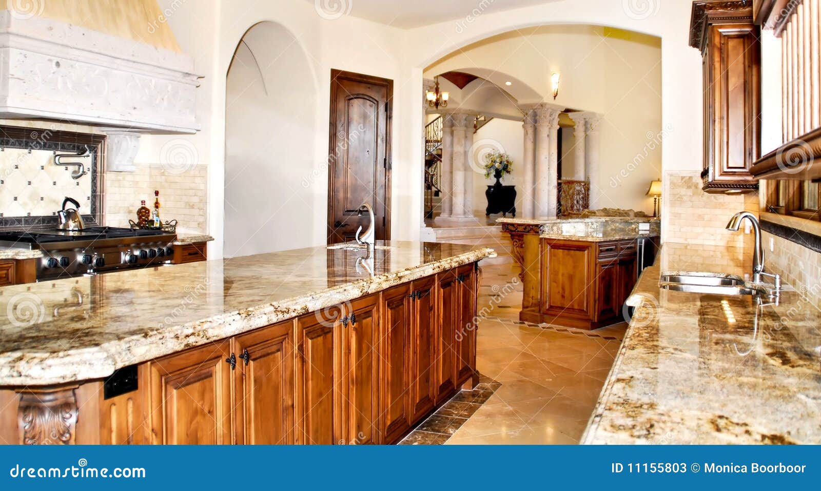 Custom kitcken stock image. Image of granite, luxury - 11155803