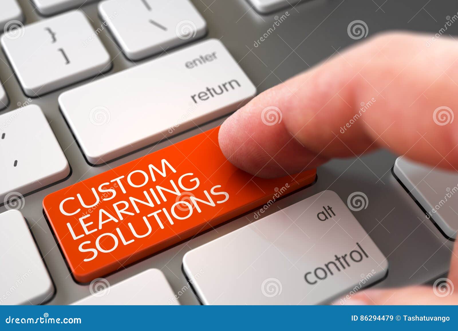 Custom Learning Solutions - Keyboard Key Concept. 3D. Stock ...