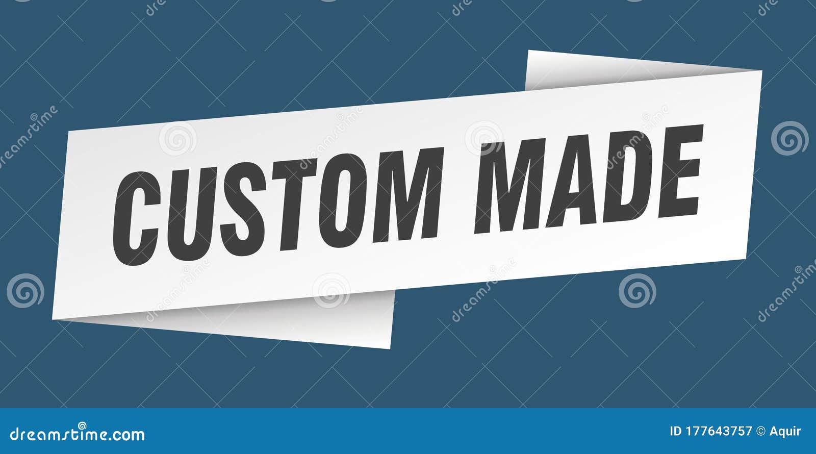 Custom Made Banner Template. Custom Made Ribbon Label Stock Vector ...