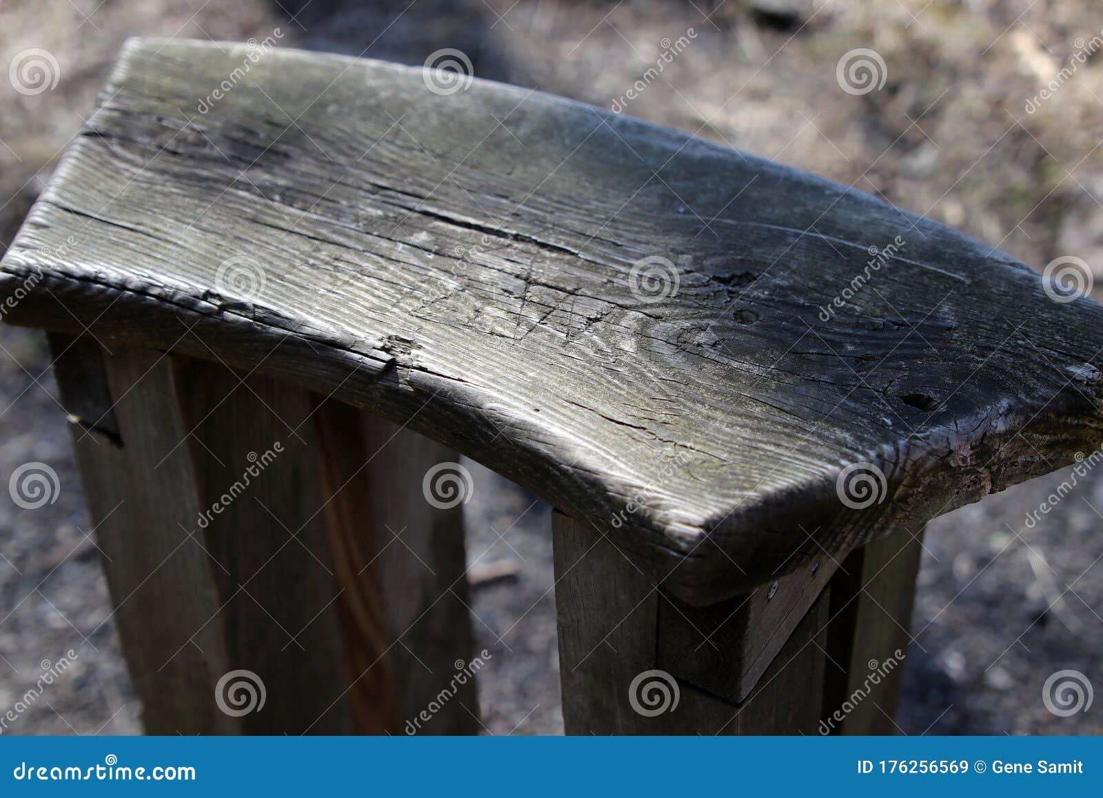 This is a Custom Made Bench with an Unusual Shape. Stock Image - Image ...