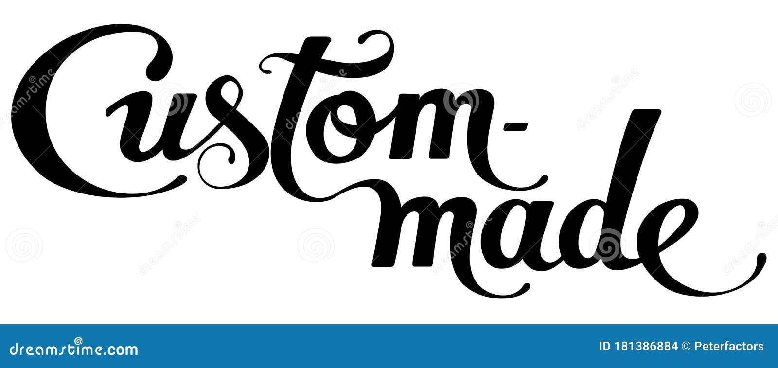Custom-made - Custom Calligraphy Text Stock Vector - Illustration of ...