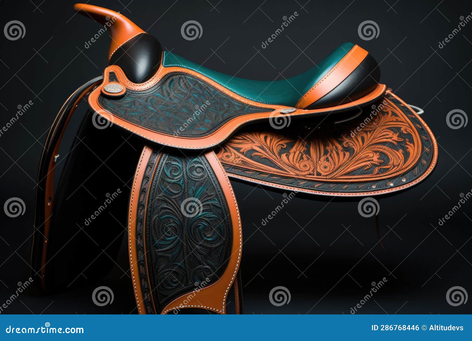 Custom-made Leather Saddle with Unique Design Stock Photo - Image of ...