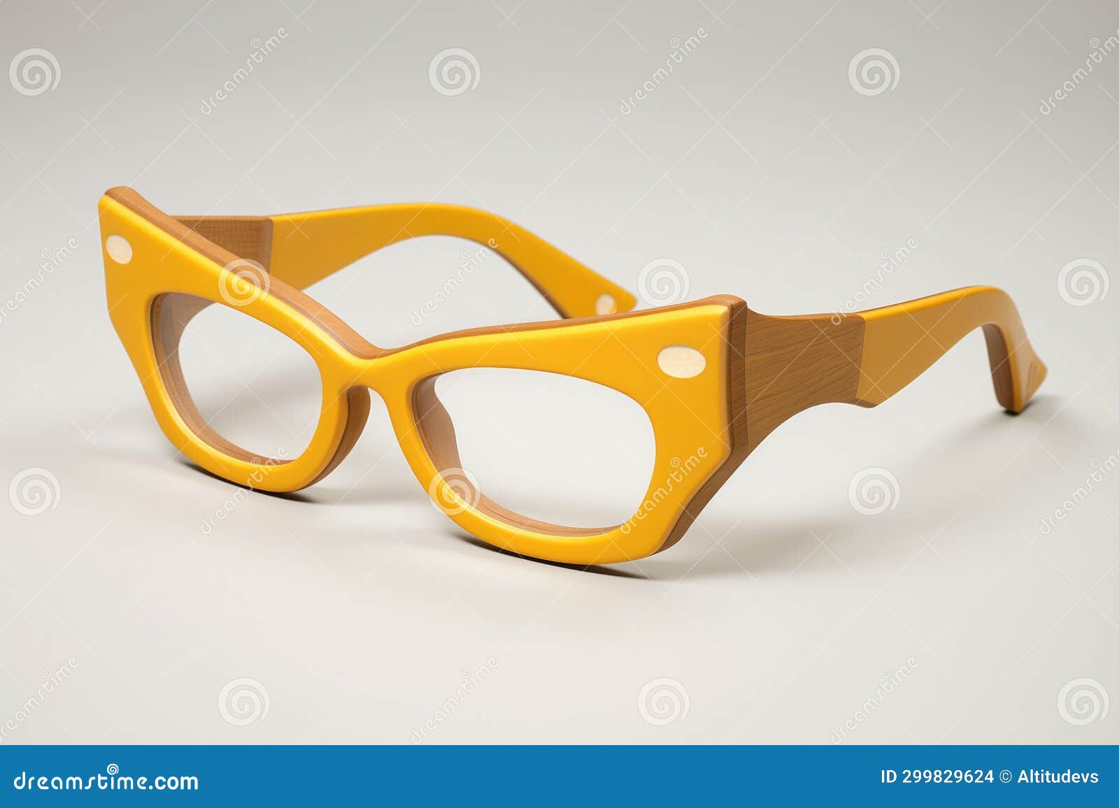 Custom-made Oak Wood Framed Eyeglasses Stock Photo - Image of glasses ...