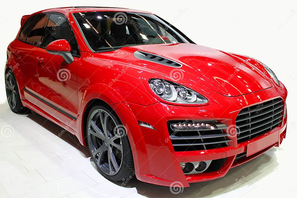 Custom made red SUV stock image. Image of massive, automobile - 22756655