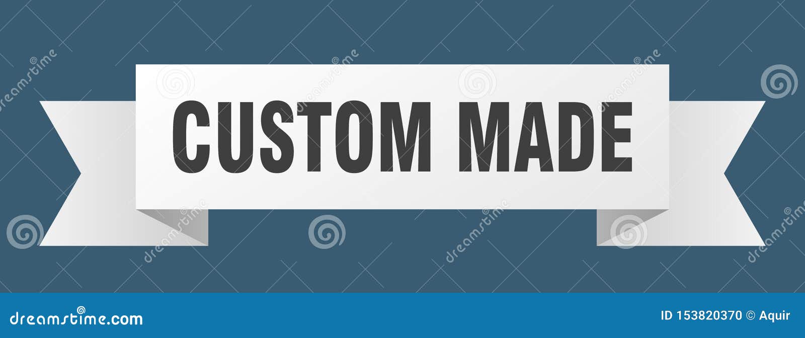 Custom made ribbon. stock vector. Illustration of vector - 153820370