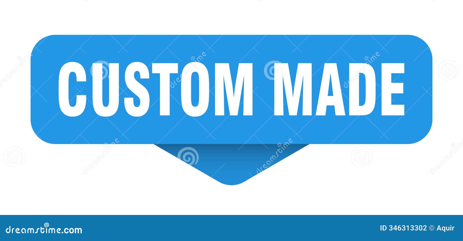 Custom Made Sticker. Custom Made Sign on Transparent Background Stock ...
