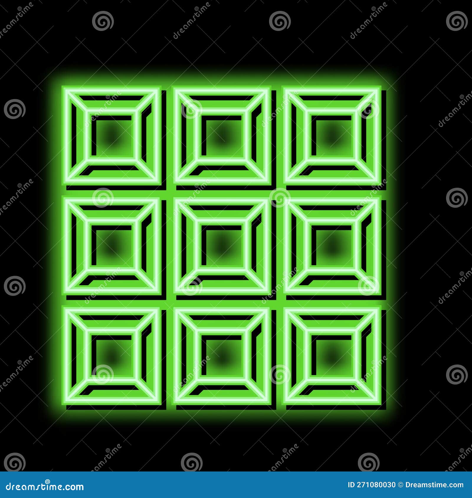 Custom Mirror Neon Glow Icon Illustration Stock Vector - Illustration ...