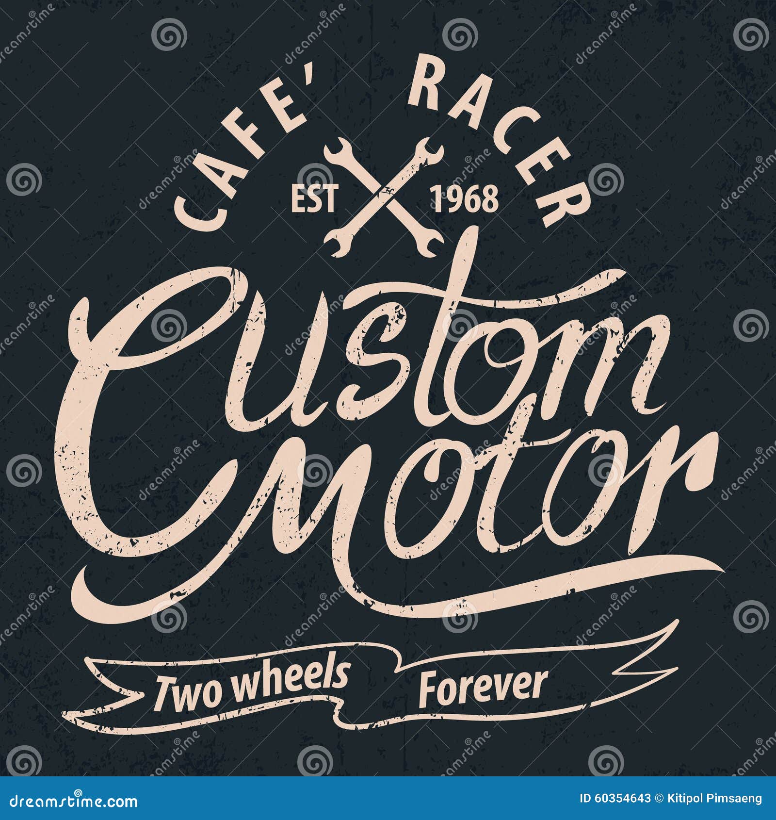 Custom Motor Typographic for T-shirt, Tee Design, Poster, Vector Il ...